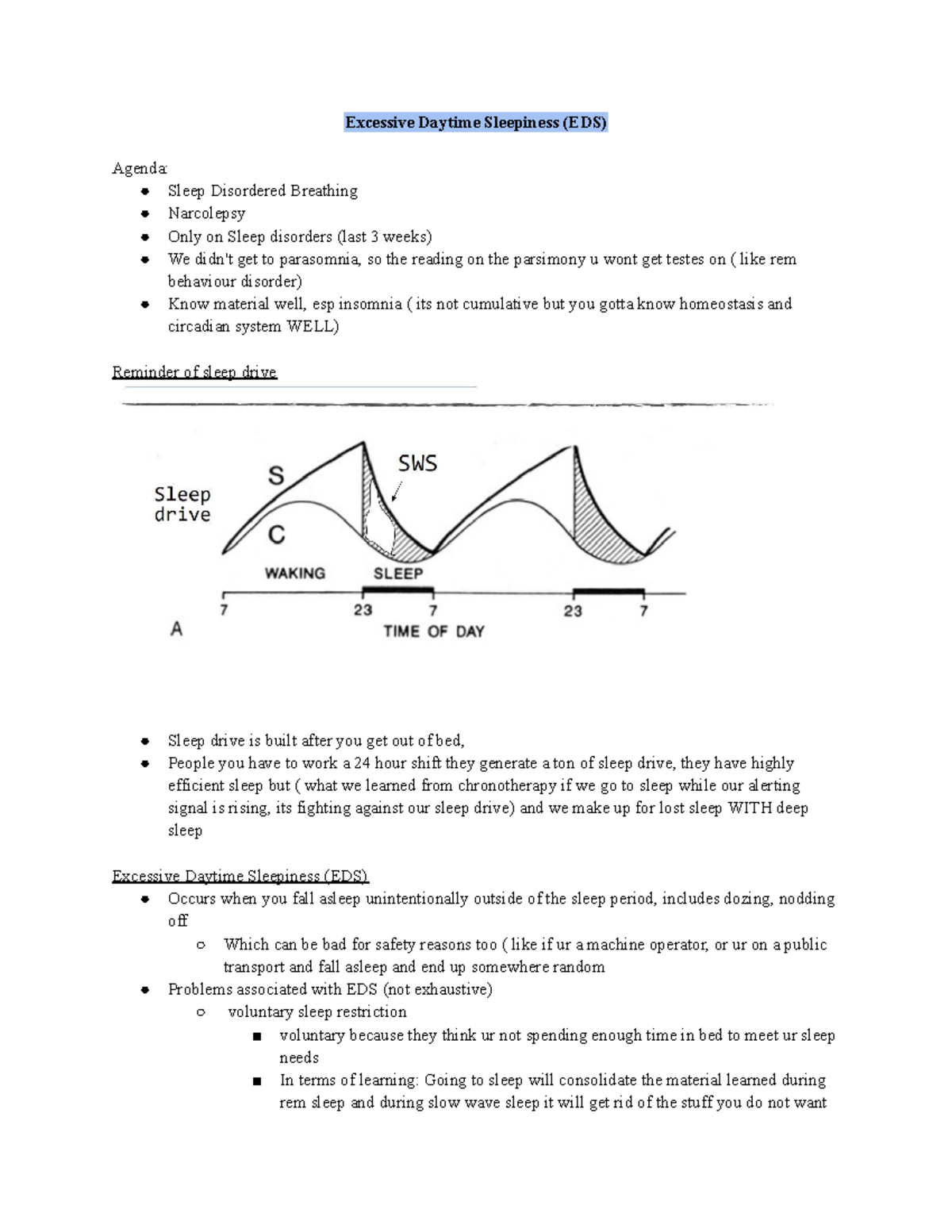 Module 10: Understanding Excessive Daytime Sleepiness (EDS) and Related ...