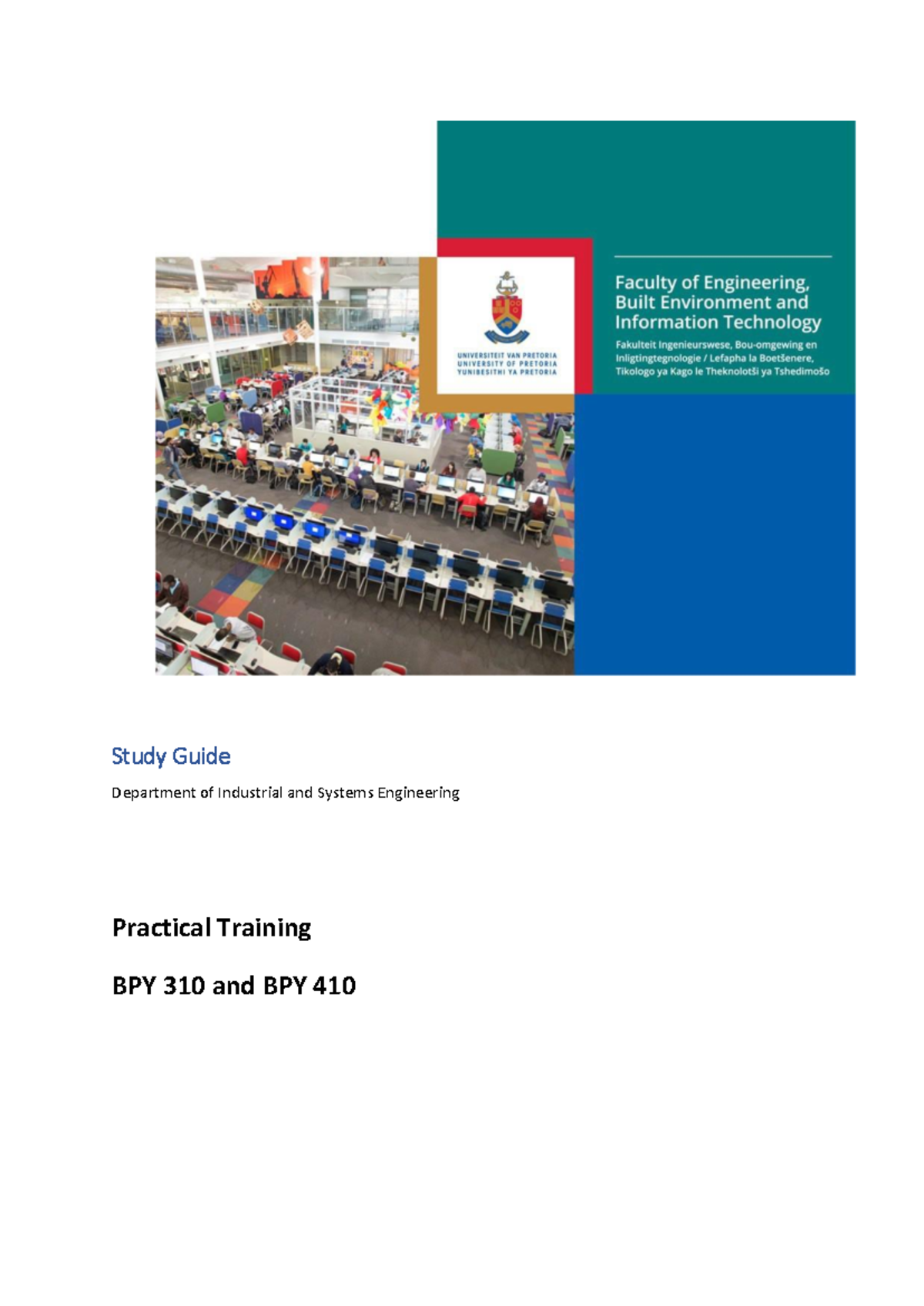 BPY 310 & BPY 410 Practical Training Study Guide 2024 - Studocu