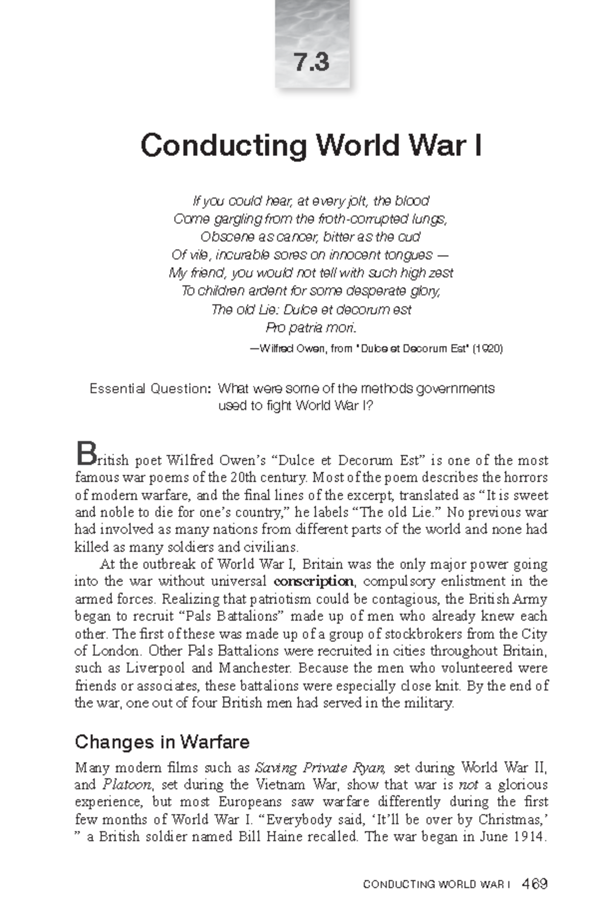 World History Modern: AP® Edition - Conducting World War I Analysis and ...