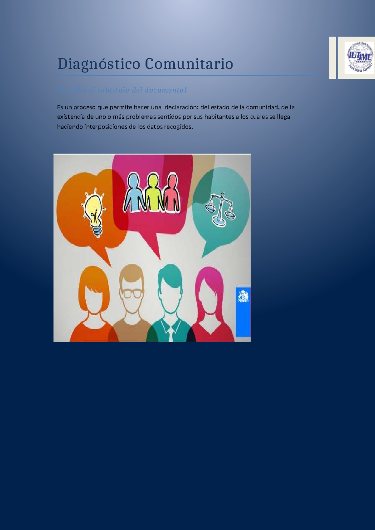 Diagnóstico Comunitario: Análisis y Técnicas de Evaluación Social - Studocu