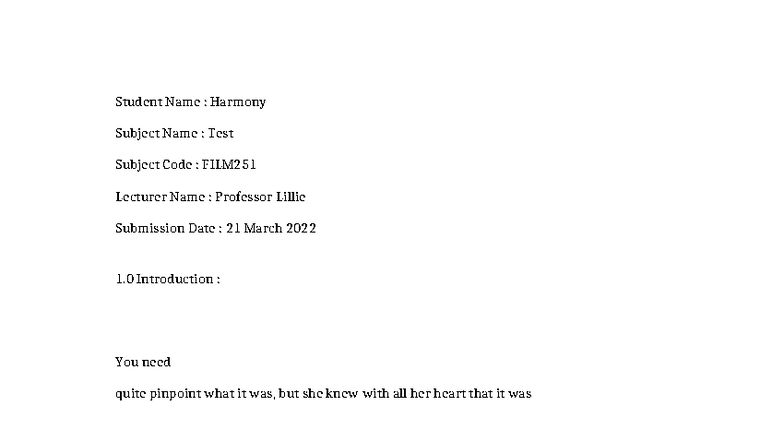 FILM251 - Test Study Notes and Analysis - Studocu