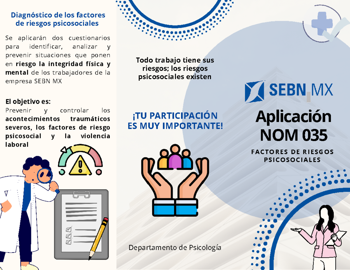 Triptico NOM035 - Aplicación NOM 035 F A C T O R E S D E R I E S G O S ...
