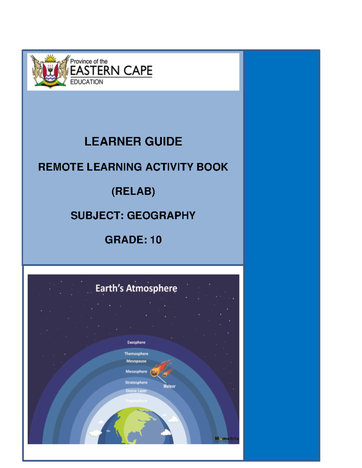 Geography Grade 10 Study Guide-1 - Economics 2021 LEARNER GUIDE REMOTE ...