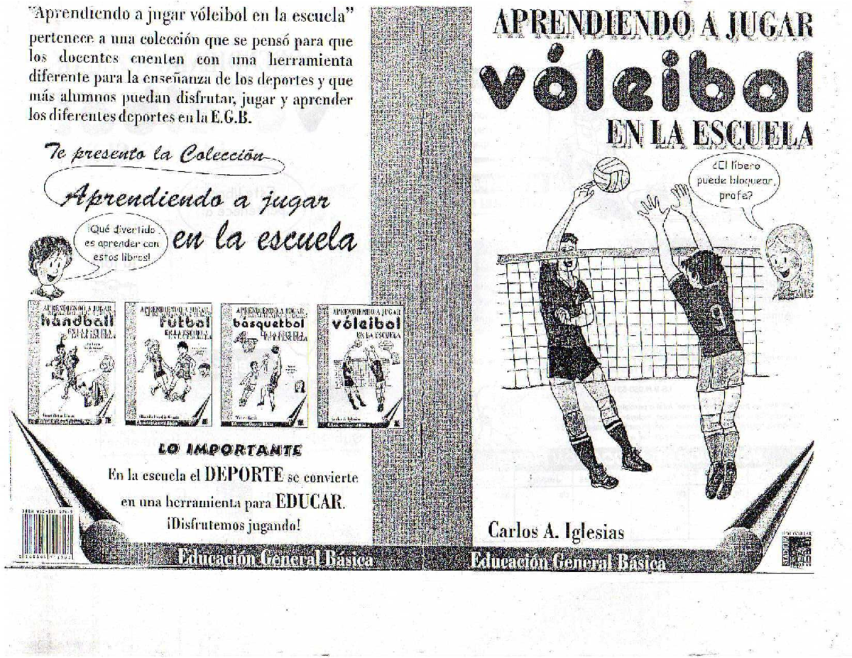 Aprendiendo a Jugar Voleibol en la E.G.B. - Guía para Docentes - Studocu