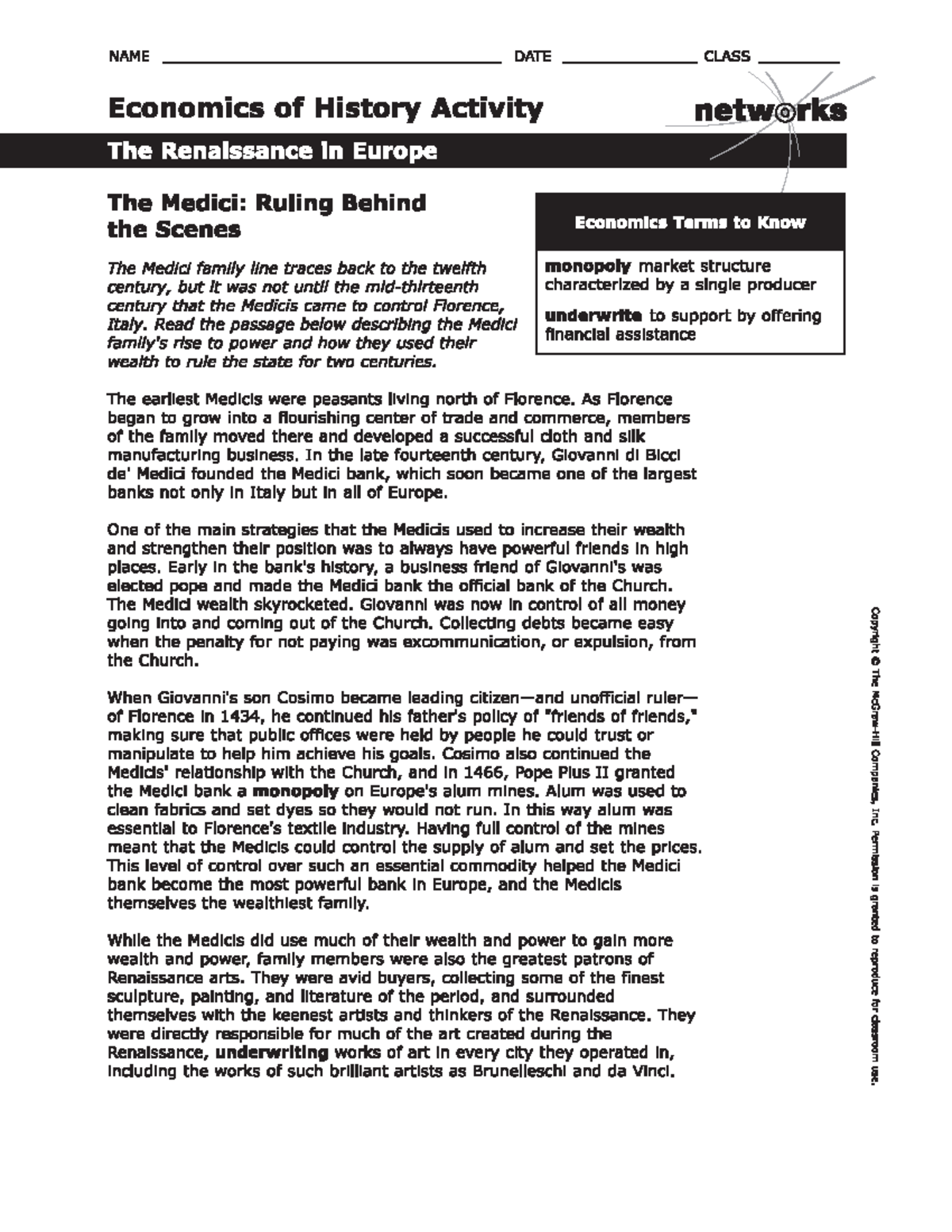 Final Exam Study Notes for Economics of the Renaissance - Studocu