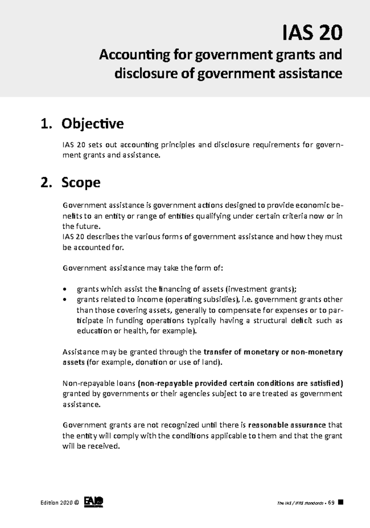 Ias-20-3 - Summary Diploma of International Financial Reporting ...