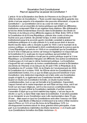 Exemple dissertation droit constit. 1 - DISSERTATION DROIT ...