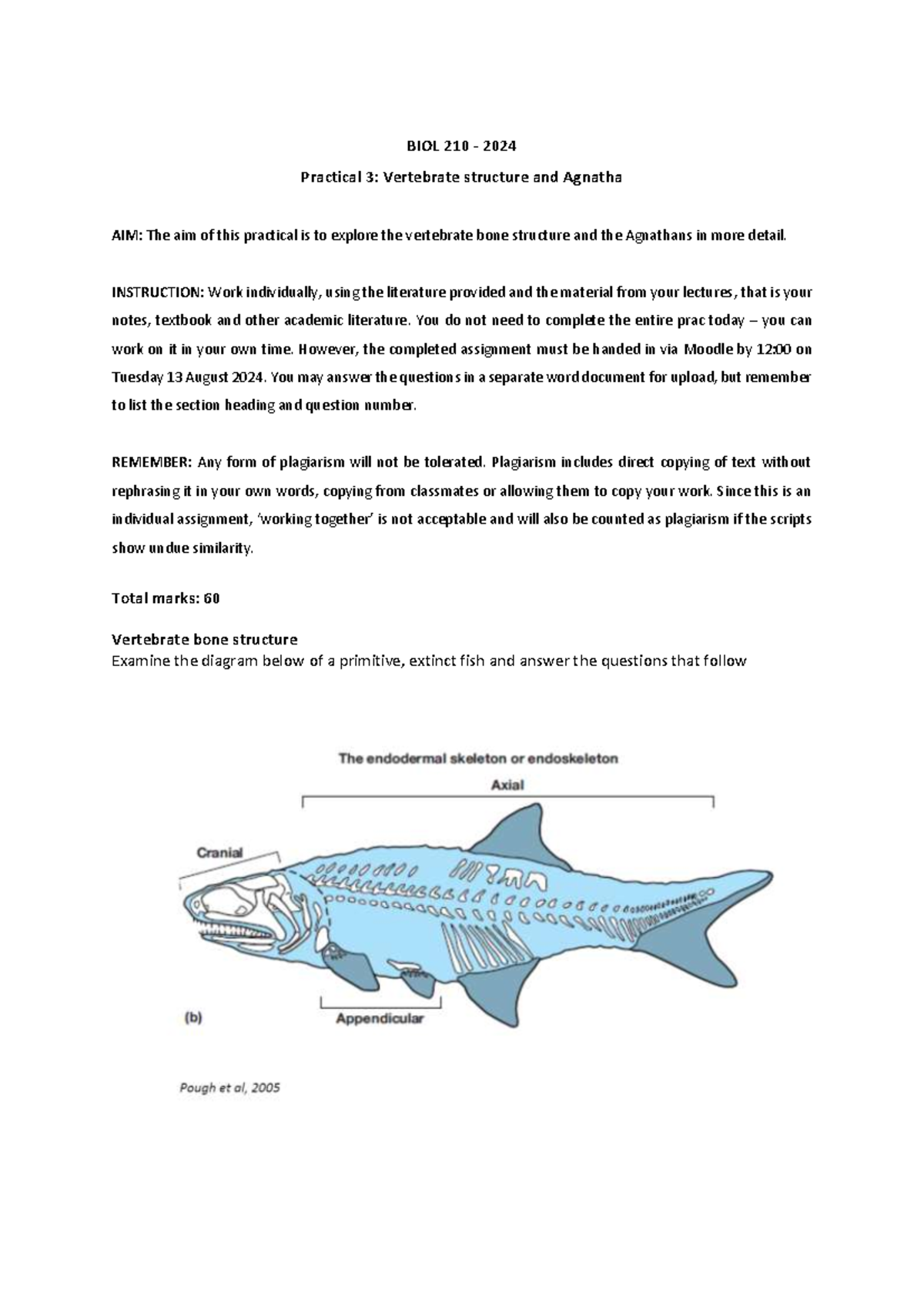 Biol 210 Practical 3: Vertebrate Structure & Agnatha Study Guide 2024 ...