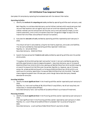 ACC 318 Module Four Assignment Template - ACC 318 Module Four ...