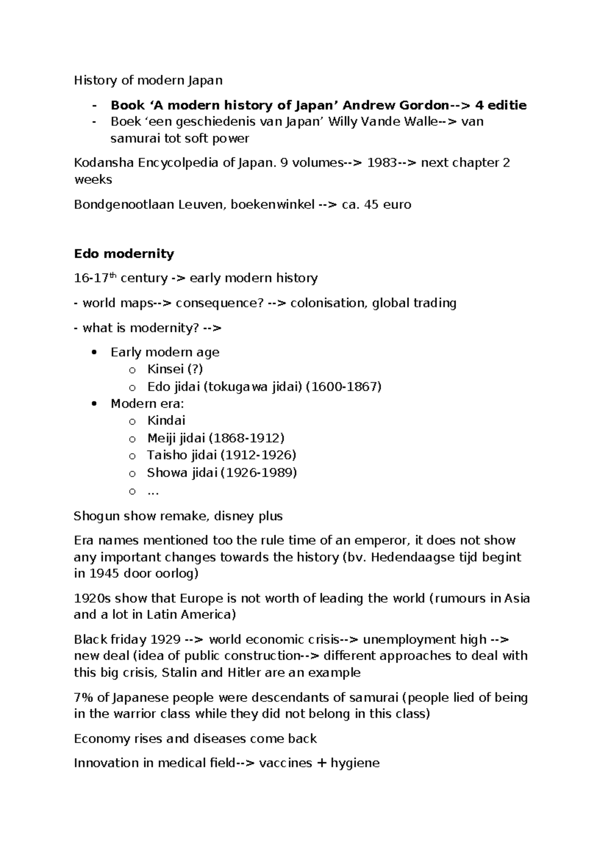 History of Modern Japan: Key Developments and Impacts - Studocu