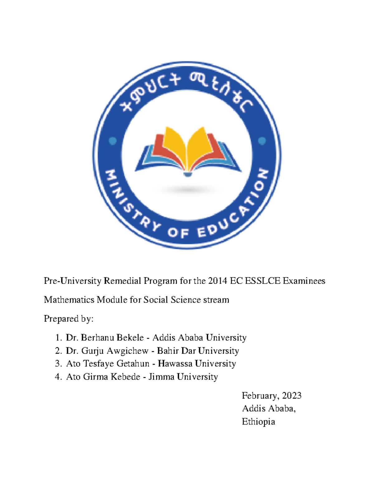 Maths for Social Sciences: Remedial Course Outline and Framework - Studocu