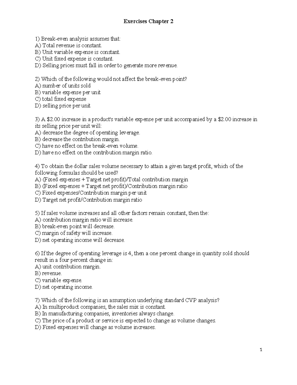 Exercises Chapter 2 - Practice Questions for Exam Preparation - Studocu