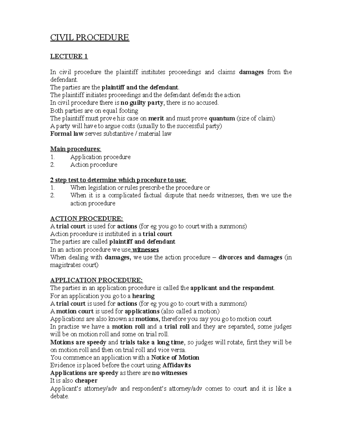 Understanding Action Proceedings in Civil Procedure: Key Stages ...