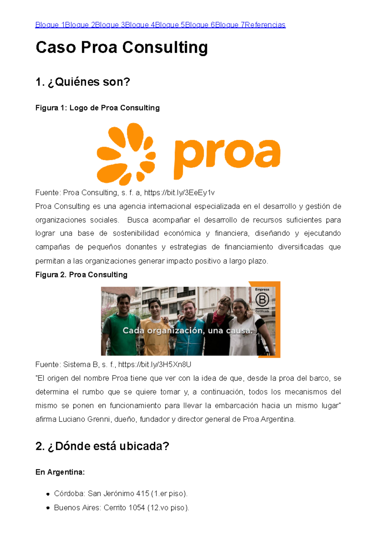 Análisis de la Organización Proa Consulting: Estructura y Fundraising - Studocu