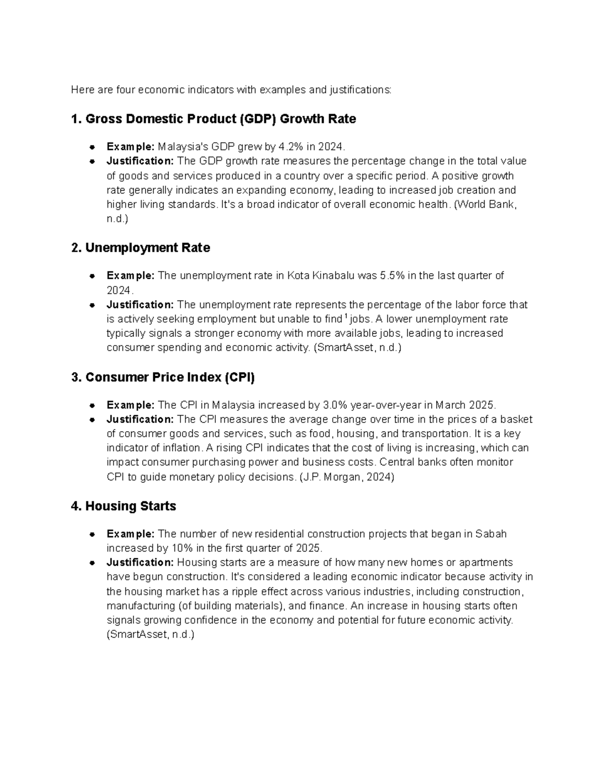 ECO557 - Economic indicators: GDP, unemployment, CPI, and housing ...