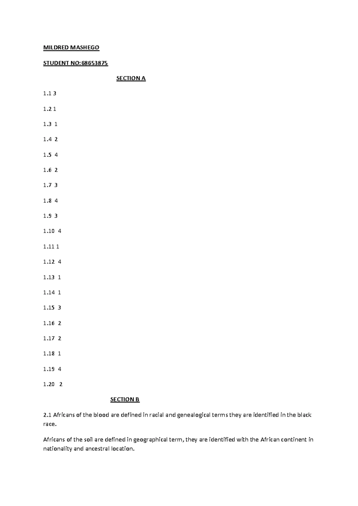 PLS1502 2020 Exam NOV - previous question paper - UNIVERSITY ...