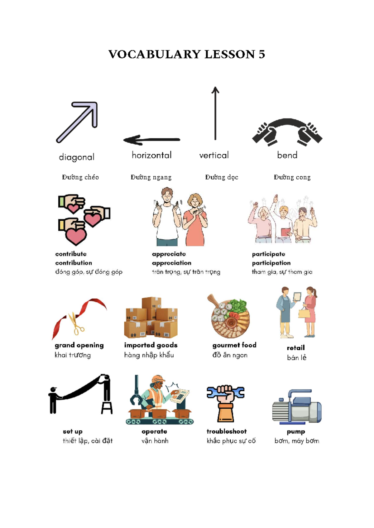 Vocabulary Lesson 5 - Key Terms and Definitions - Studocu