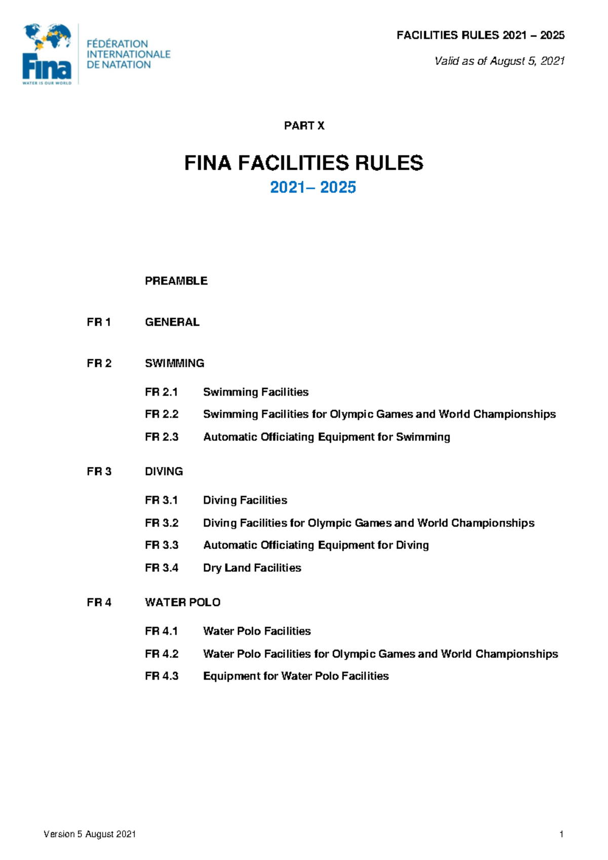 210805-Facilities-Rules clean - Valid as of August 5, 2021 PART X FINA ...