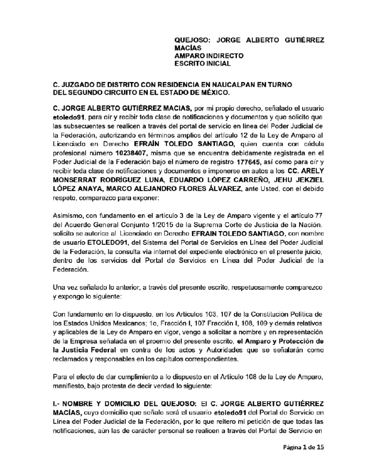 Amparo Indirecto: Liberación de Vehículo - J. A. Gutiérrez Macías - Studocu