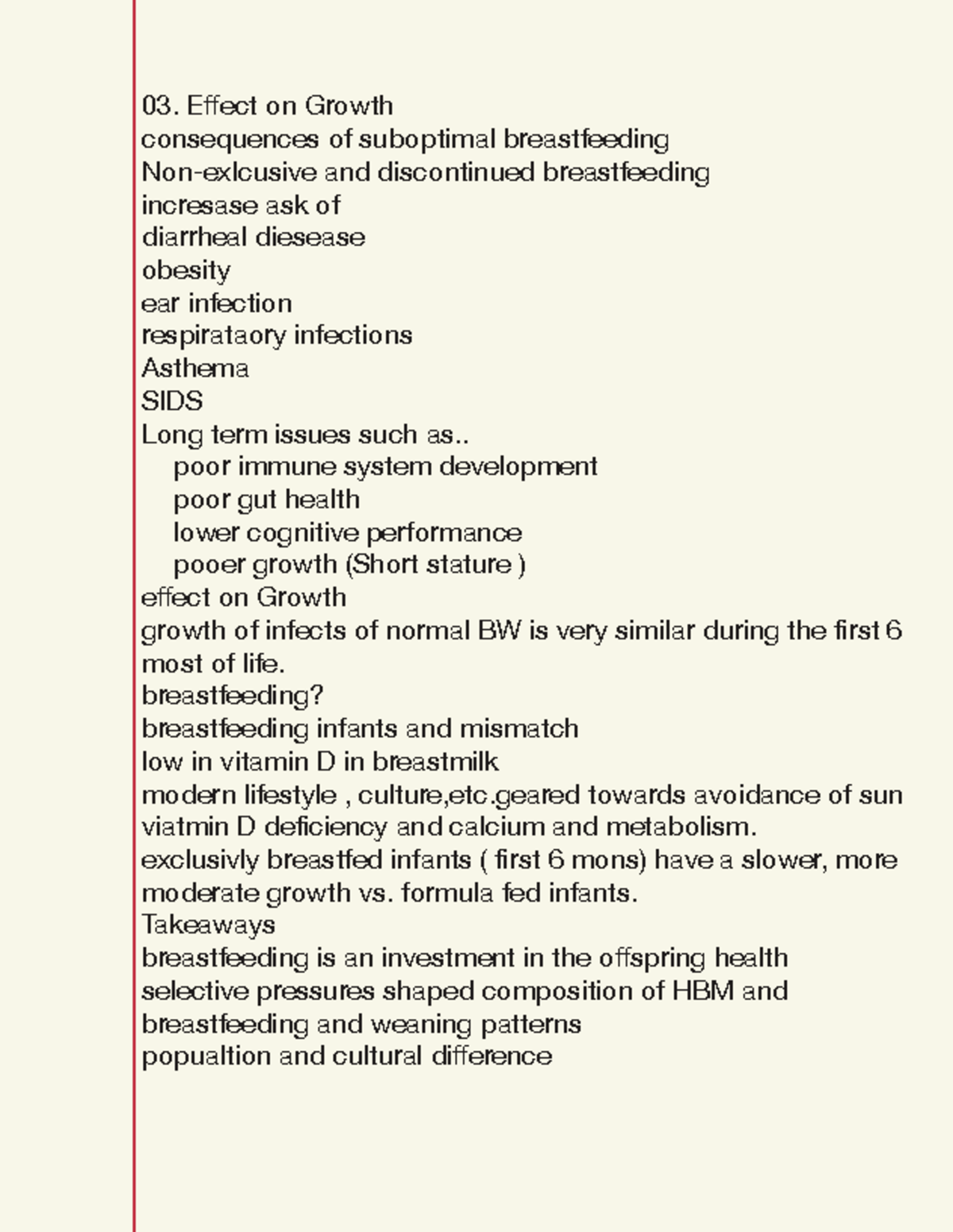 Breastfeeding Impact on Growth & Health: Consequences & Insights - Studocu