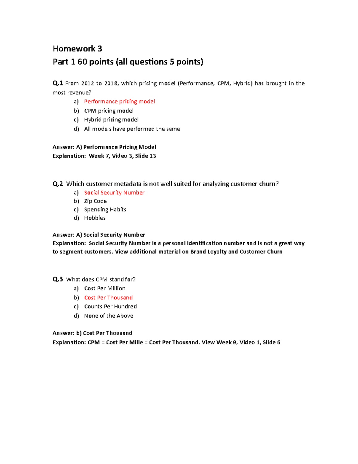 HW3 Part1 Theory Solutions - Homework 3 Part 1 60 points (all questions ...