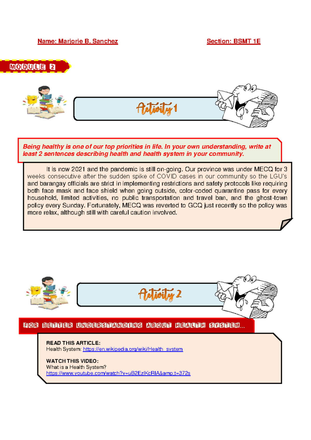 Health Information System: Module 2 Insights and Reflections - Studocu