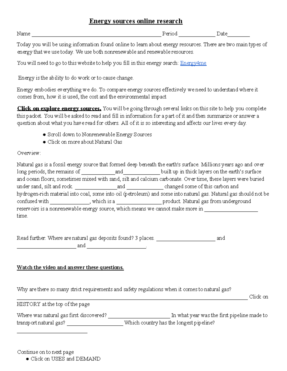 Energy Sources Research Notes: Renewable vs Nonrenewable Energy Types ...