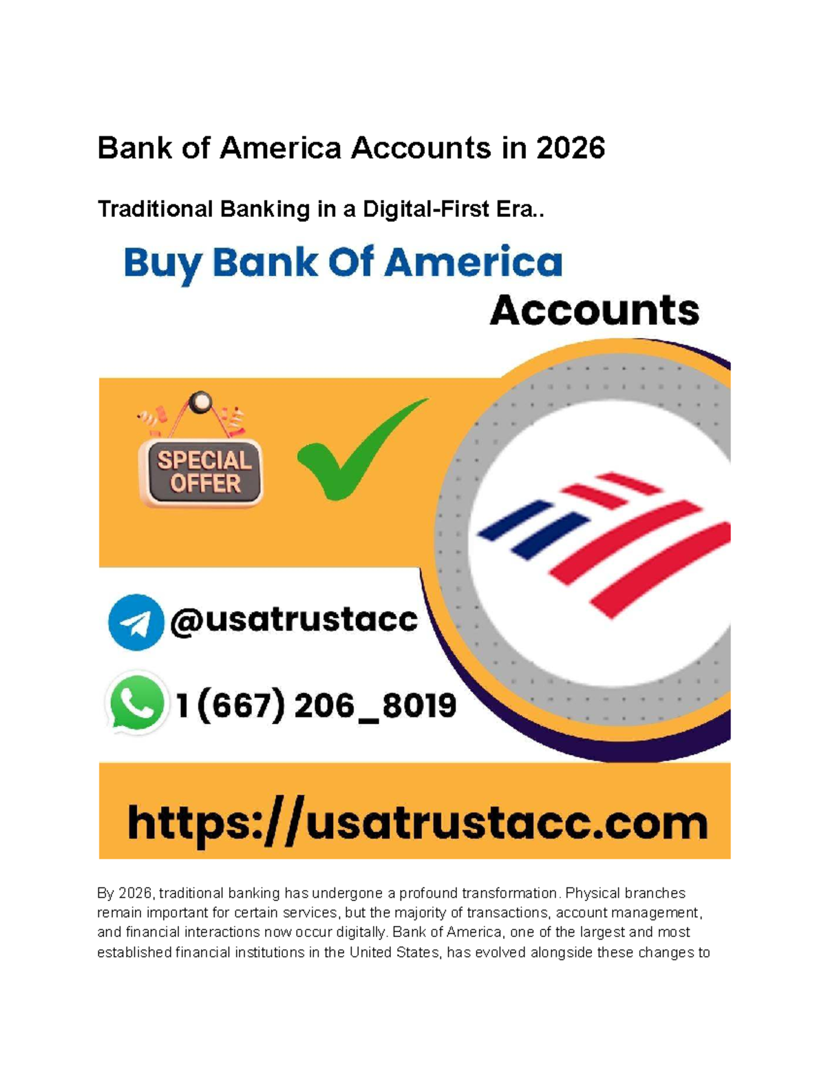 Bank of America Accounts in 2026: A Guide to Verification and Security ...