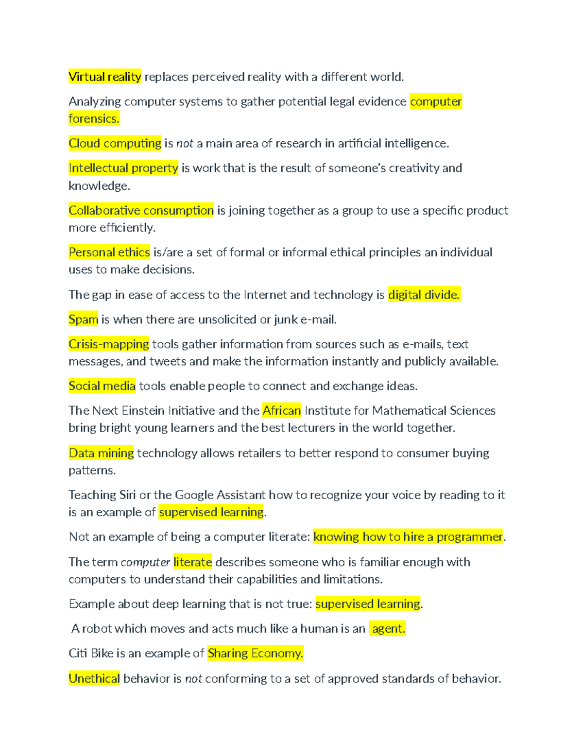 Understanding Key Concepts in Computer Science: A Comprehensive Guide - Studocu