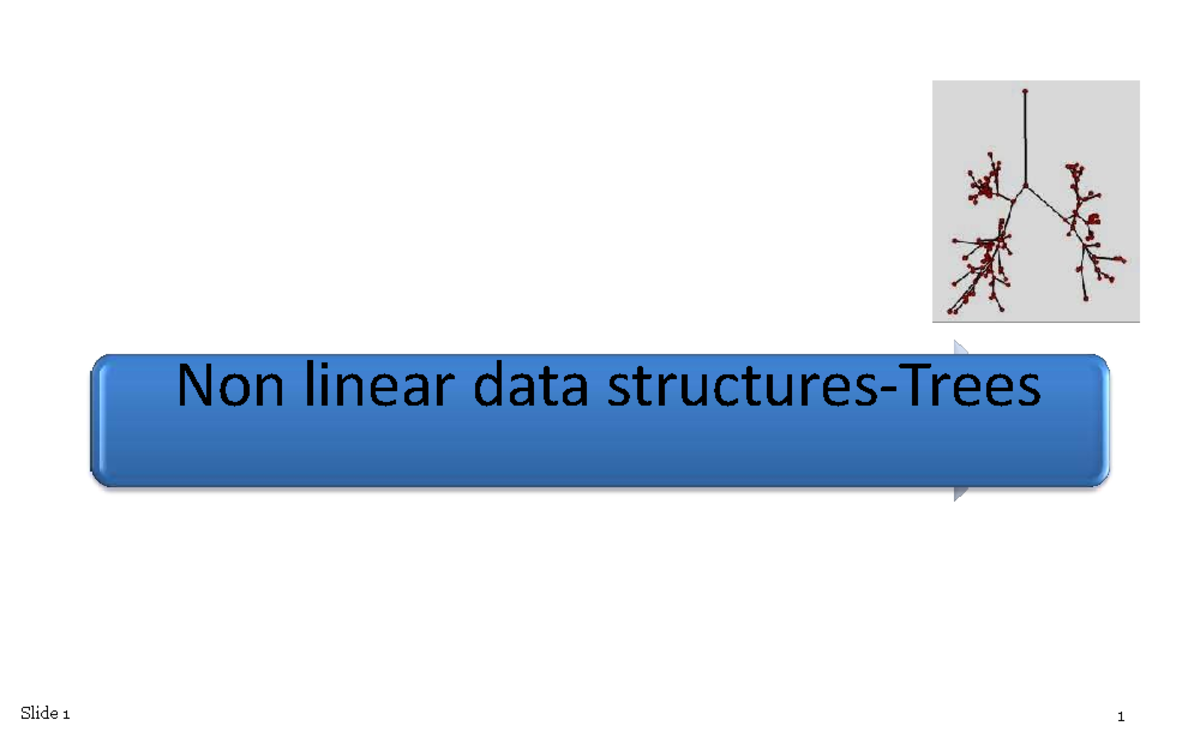 Non linear data structures-Trees - 1 Non linear data structures-Trees ...