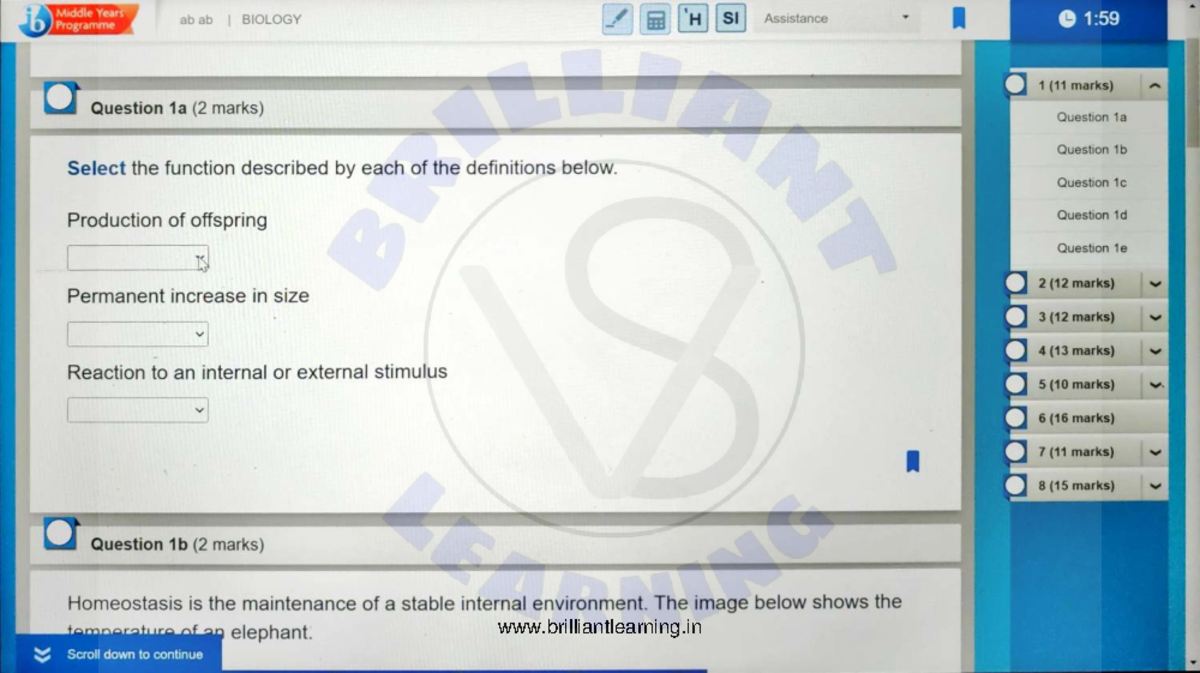 M24-Biology-MYP: Year 1 Biology Assistance & Exam Questions - Studocu