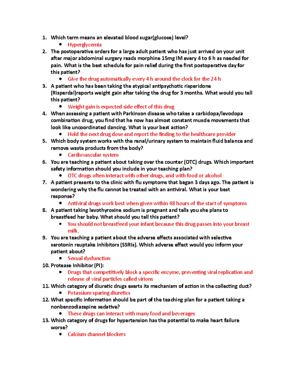 Propylthiouracil (PTU) - PHARM - 2 - STUDENT NAME MEDICATION REVIEW ...