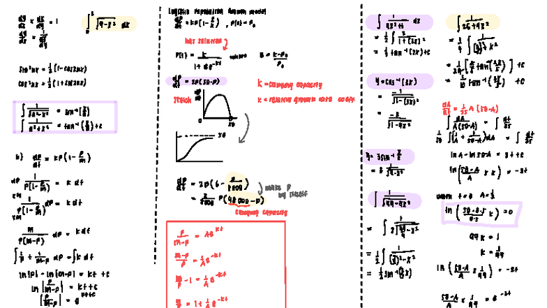 Logistic Growth Model Analysis - MATH 211 Final Exam Notes - Studocu