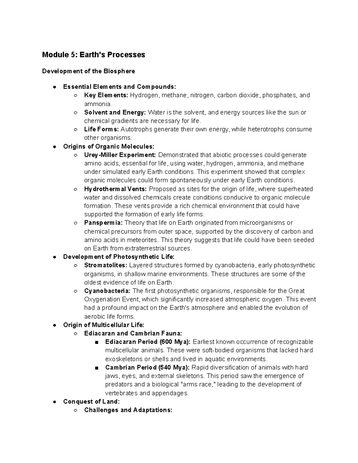 Earth Notes: Module 5-7 (Chapters 1-2) for Half-Yearly Exam - Studocu