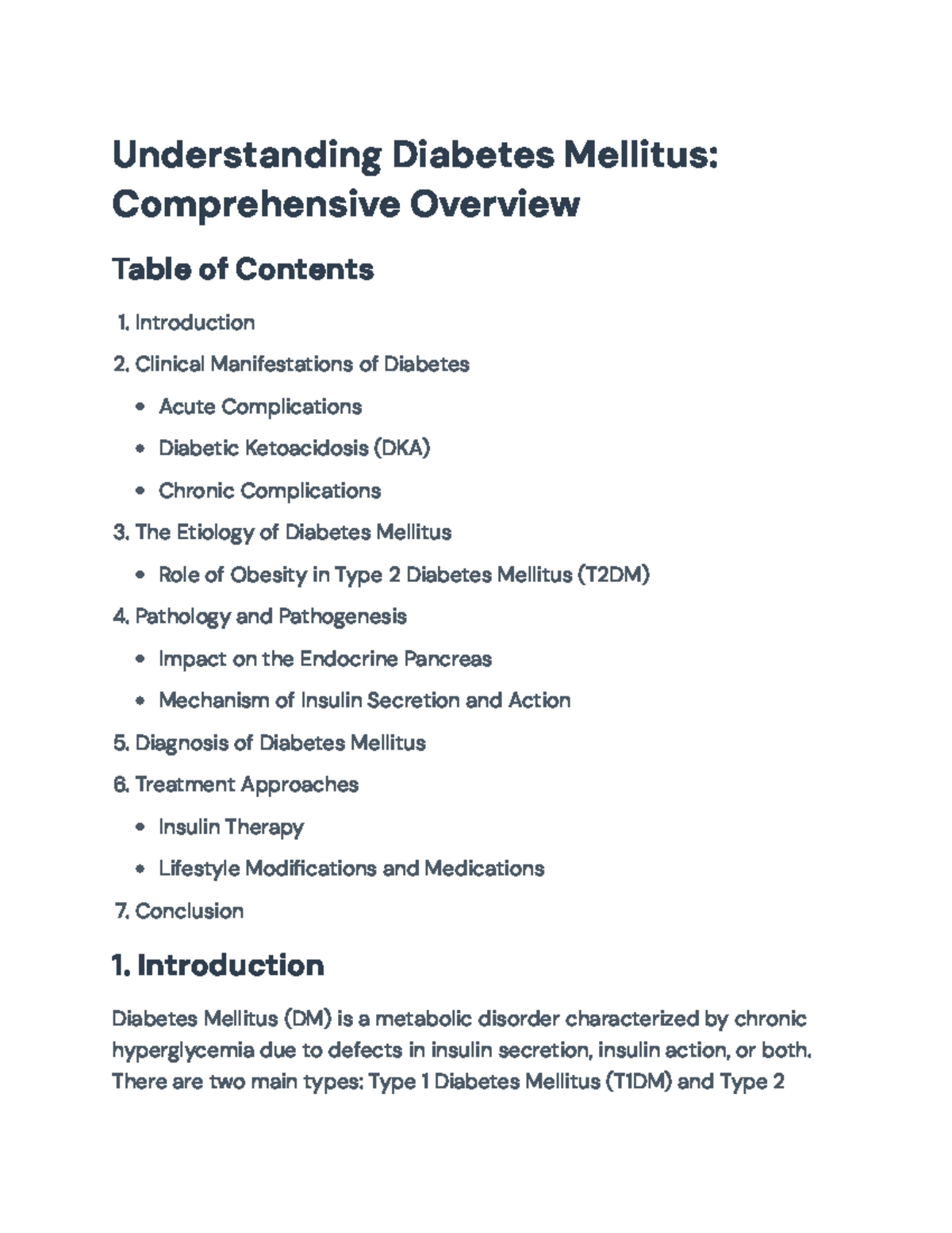 Understanding Diabetes Mellitus: Clinical Manifestations & Management ...