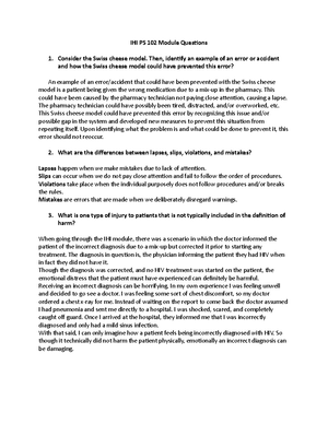 IHI 103 - QI module 3 - Reflective questions How does sampling affect ...