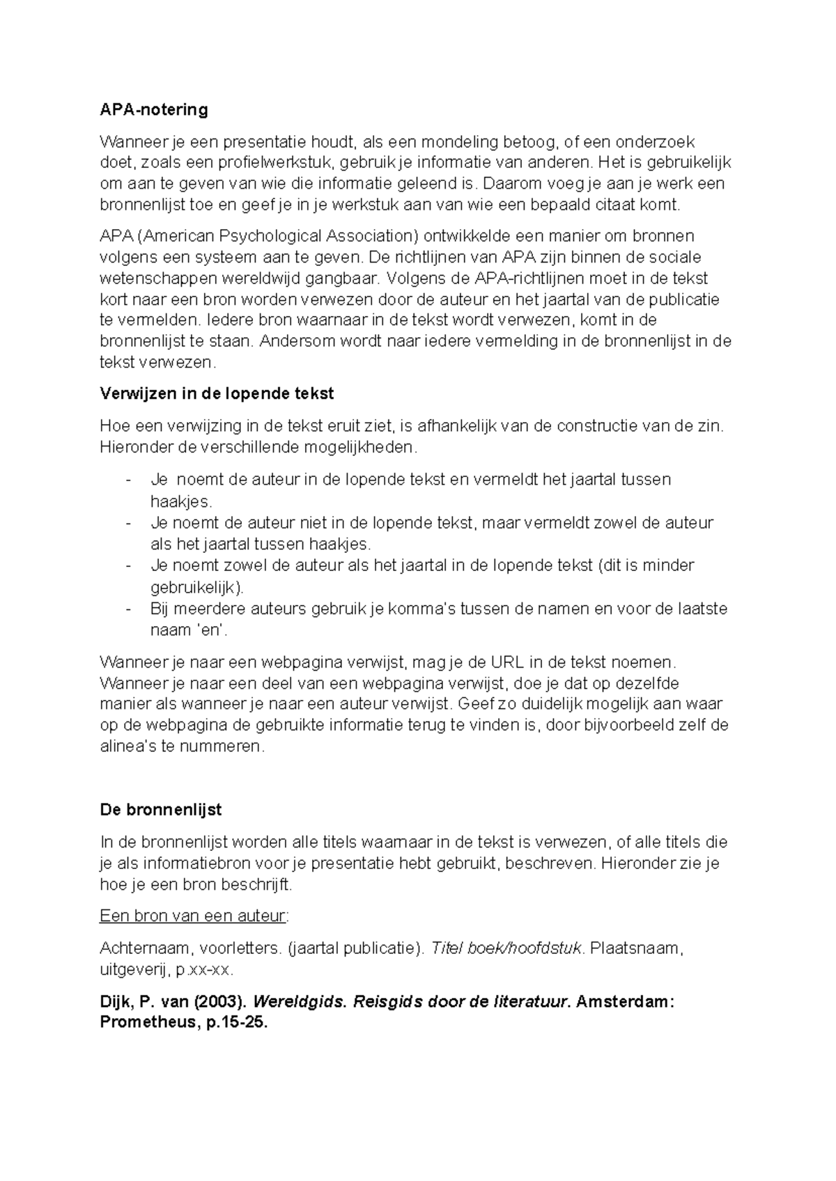 APA-bronvermelding: Richtlijnen voor Correcte Notering & Verwijzingen ...