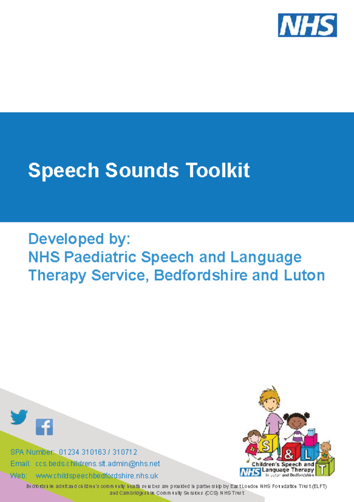 Speech Sounds Screening Tool: NHS SLT Bedfordshire - Studocu