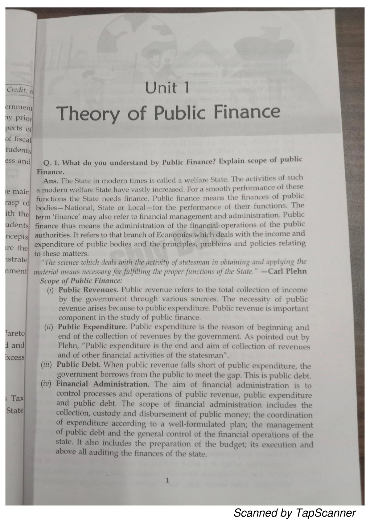 Public Finance - Unit-1- 2 - Generic Elective–Economics Public Finance ...