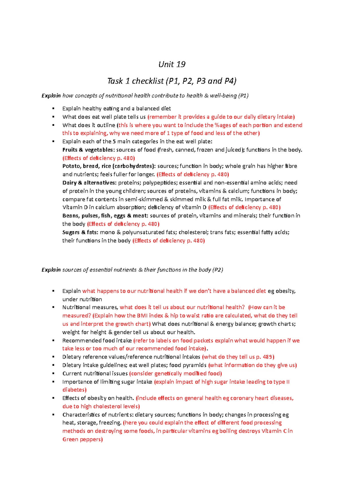 NUTR 101 - Unit 19: Comprehensive Overview of Nutritional Health Issues ...