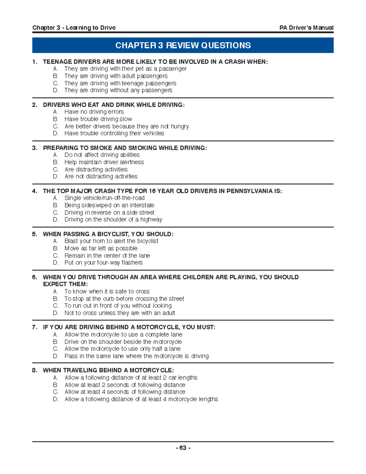 Questions from Chapter 3 - CHAPTER 3 REVIEW QUESTIONS 1. TEENAGE ...