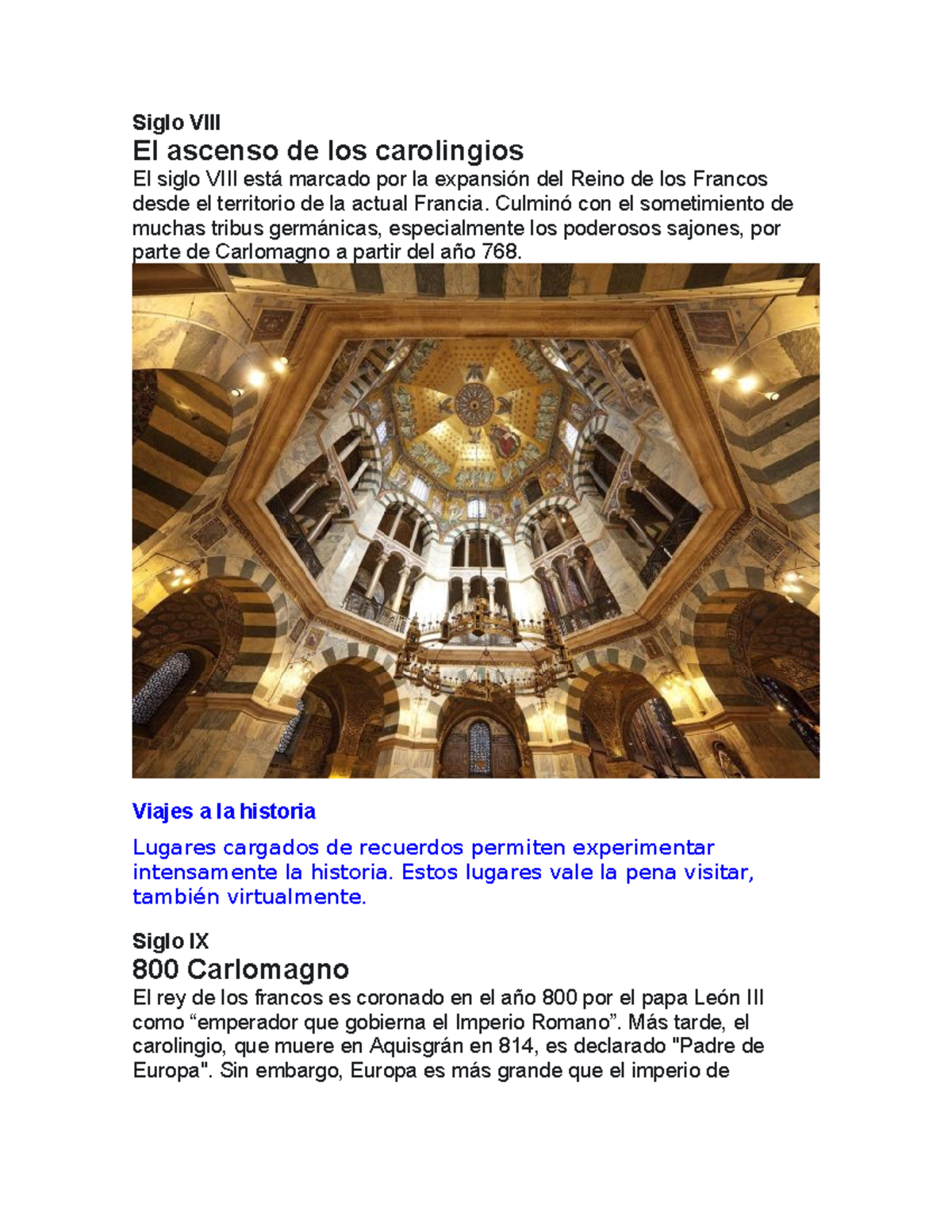 K 3 - Lecciones sobre los Carolingios en el Siglo VIII y IX - Studocu