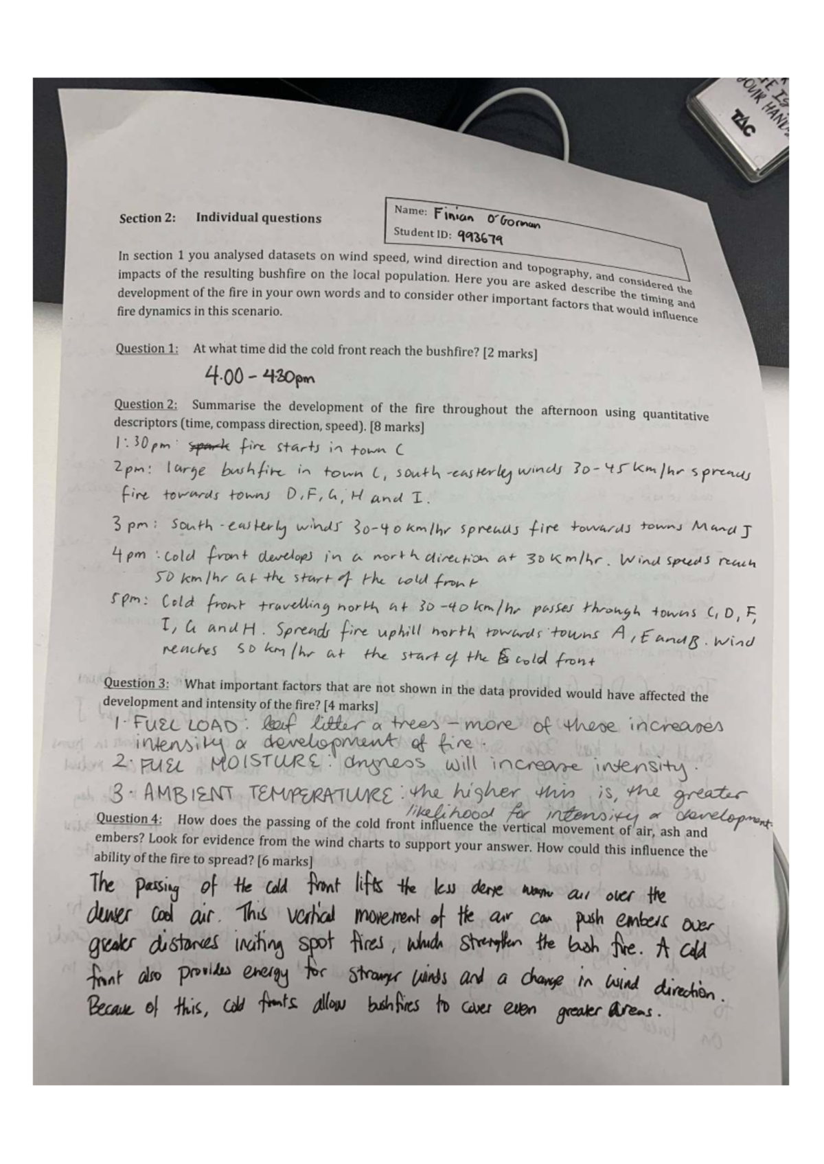 Individual Assignment: Fire Dynamics Analysis - Finian or Gorman ...