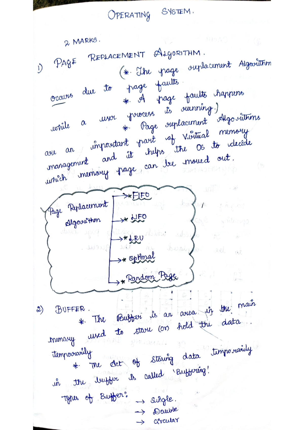 OS CIA 2 - Page Replacement, Buffer, Cache, and Deadlock Concepts - Studocu