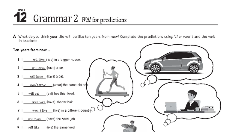 Grammar 2 Unit 12: Predictions for the Future - Studocu