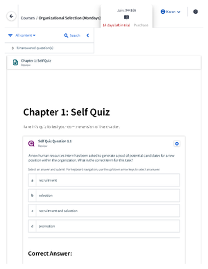 Chapter 2 Foundations of Recruitment and Selection I Reliability and ...