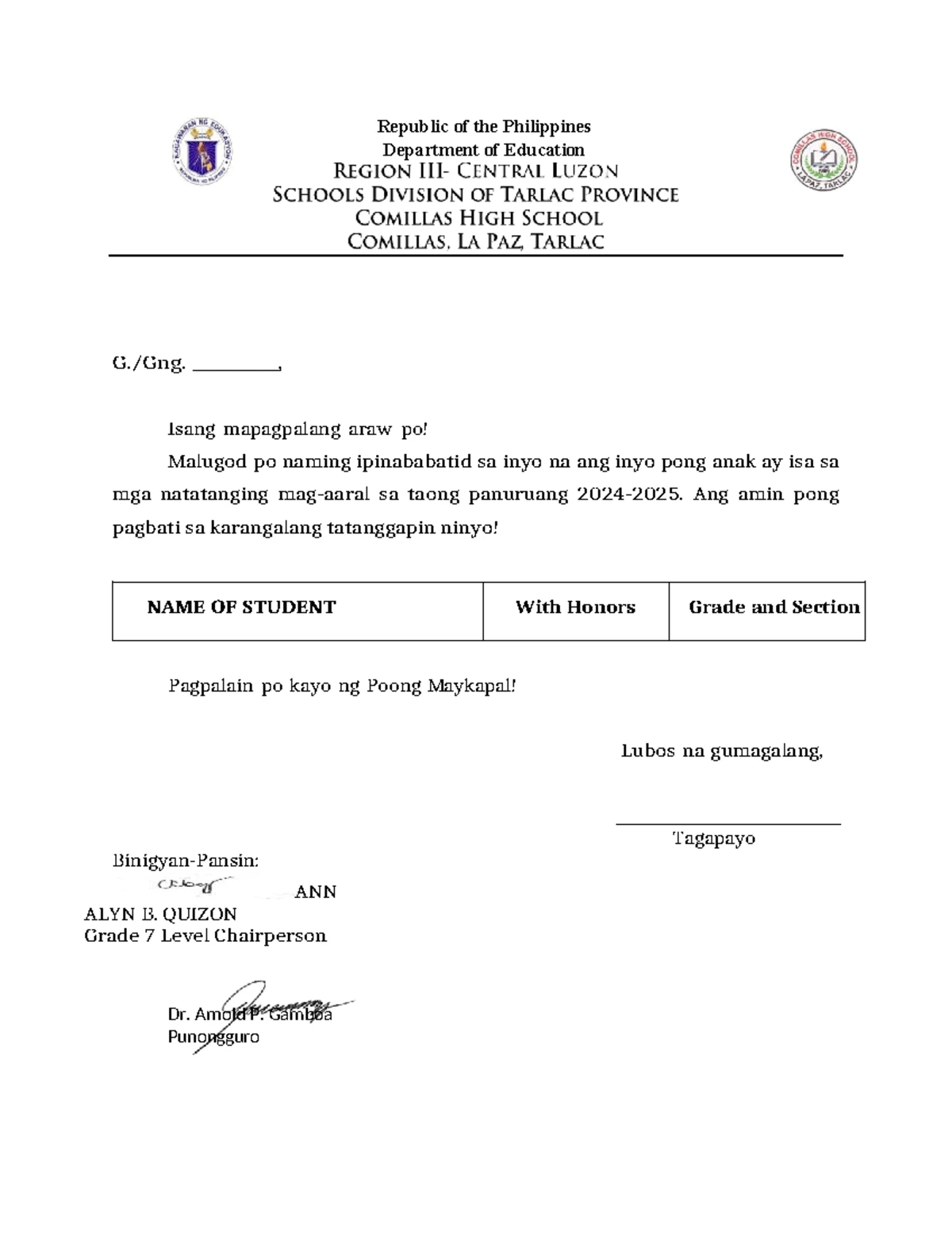 HPTA General Meeting Agenda & Attendance Sheet SY 2024-2025 - Studocu