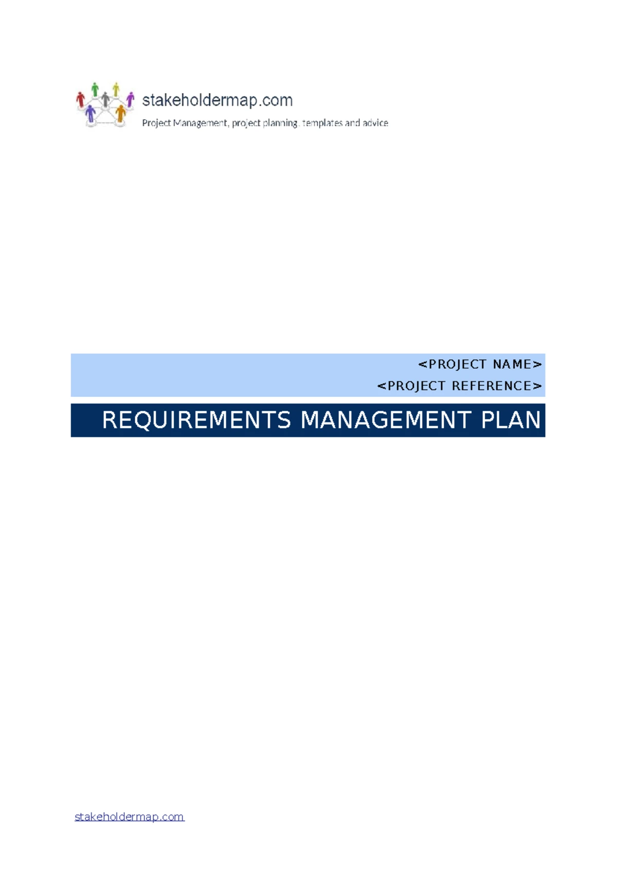 REQUIREMENTS MANAGEMENT PLAN (RMP) TEMPLATE GUIDE & OVERVIEW - Studocu