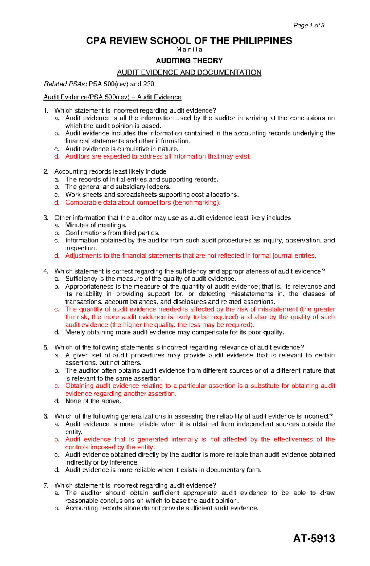 CPAR Reviewer PDF free - CPA REVIEW SCHOOL OF THE PHILIPPINES M a n i l ...