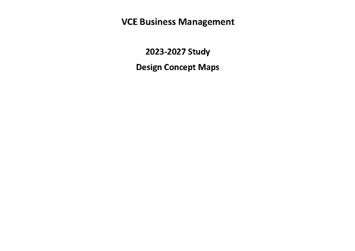 VCE Business Management Concept Maps: HRM & Operations Strategies - Studocu